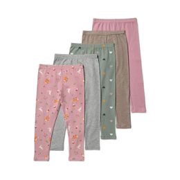 Tchibo - 5 Kinder-Leggings - Baby - Gr. 74/80 - hellbraun