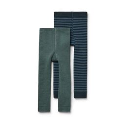 Tchibo - 2 Kinder-Frottee-Thermoleggings - Jungen - Gr. 110/116 - dunkelblau/jacquard