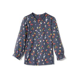 Tchibo - Kleinkind-Langarmshirt - M&auml;dchen - Gr. 110/116 - dunkelblau/gebl&uuml;mt