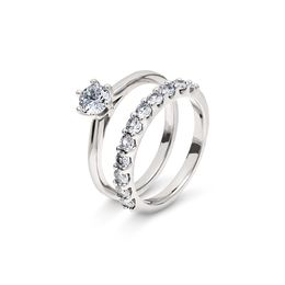 Tchibo - Ring-Set - Damen - Gr. 18 - silber