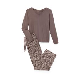 Tchibo - Pyjama-Set - Damen - Gr. XL - braun