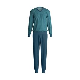 Tchibo - Calida Streamline Pyjama-Set mit B&uuml;ndchen - Herren - Gr. XXL - petrol/print