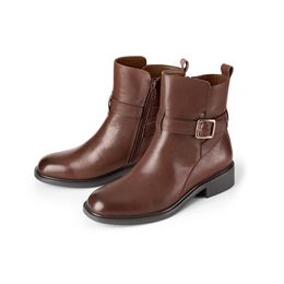 Tchibo - Leder-Boots - Damen - Gr. 40 - cognac