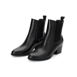 Tchibo - Leder-Stiefelette - Damen - Gr. 39 - schwarz