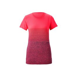 Tchibo - Seamless-Funktionsshirt - Damen - Gr. M - orange/gestreift