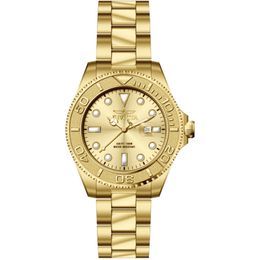 Invicta Pro Diver 69521 Herren Uhr - Quartz Bewegung - Edelstahl mit Goldenem Zifferblatt - 47 mm