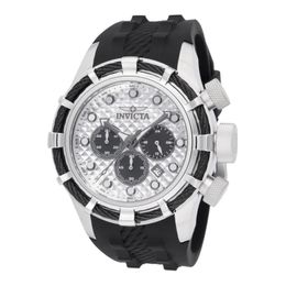 Invicta Bolt 49163 Herrenarmbanduhr - Quarzwerk - Edelstahl mit Silbernem Zifferblatt - 50 mm