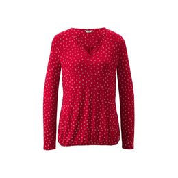 Tchibo - Blusenshirt mit Herz-Dessin - Damen - Gr. M - wei&szlig;/print