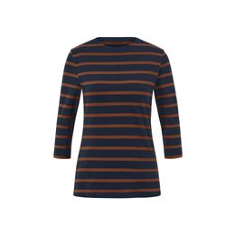 Tchibo - Shirt mit 3/4-Arm - Damen - Gr. XL - dunkelblau/gestreift