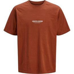 Jack & Jones Jack And Jones - T-Shirt f&uuml;r Herren, Gek&auml;mmte Baumwolle (Brandy)