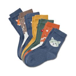 Tchibo - 7 Paar Kinder-Socken - Baby - Gr. 23-26 - dunkelbraun