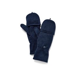 Tchibo - Strickfleece-Klappf&auml;ustlinge - Unisex - Gr. 6,5 - dunkelblau