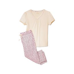 Tchibo - 3/4-Pyjama - Damen - Gr. XS - braun/print