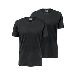 Tchibo - 2 T-Shirts mit Rundhalsausschnitt - Herren - Gr. S - schwarz