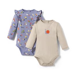 Tchibo - 2 Baby-Bodys - Baby - Gr. 62/68 - creme/print