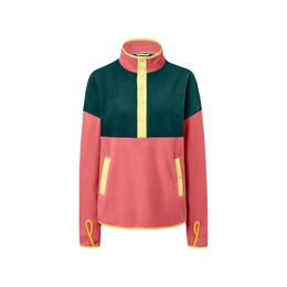 Tchibo - Fleecepullover mit Knopfleiste - Damen - Gr. M - dunkelgr&uuml;n