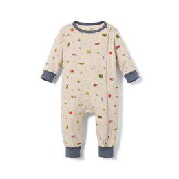 Tchibo - Baby-Pyjama mit Rei&szlig;verschluss - Baby - Gr. 74/80 - wei&szlig;/print