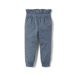 Tchibo - Kleinkinder-Paperbaghose - M&auml;dchen - Gr. 98/104 - dunkelblau/gepunktet
