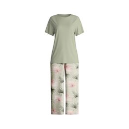 Tchibo - Calida &raquo;Leaf Dreams&laquo; 7/8-Pyjama - Gr. XS - gr&uuml;n