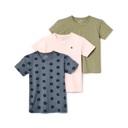 Tchibo - 3 Kinder-T-Shirts - M&auml;dchen - Gr. 134/140 - dunkelblau