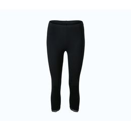 Tchibo - 3/4-Leggings mit Spitzenborte - Damen - Gr. XXL - schwarz