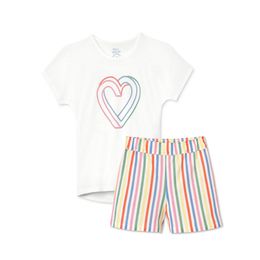 Tchibo - Shorty-Pyjama - M&auml;dchen - Gr. 170/176 - mehrfarbig/gestreift