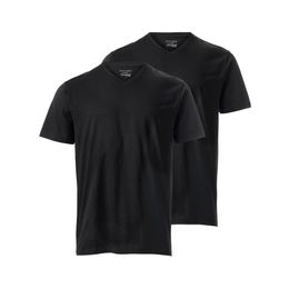 Tchibo - 2 T-Shirts mit V-Ausschnitt - Herren - Gr. M - schwarz