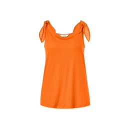Tchibo - Top mit Knotendetail - Damen - Gr. M - orange