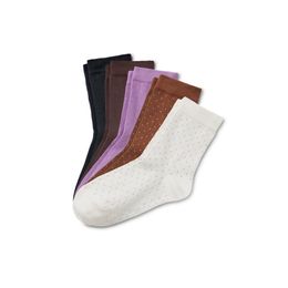Tchibo - 5 Paar Socken - Damen - Gr. 35-38 - dunkelbraun