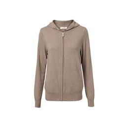 Tchibo - Kapuzenjacke mit Cashmere - Damen - Gr. L - hellbraun