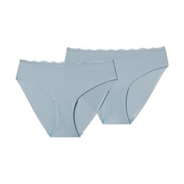 Tchibo - 2 Magic-Cut-Slips - Damen - Gr. M - hellblau