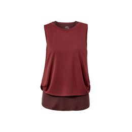 Tchibo - 2-in-1-Sporttop - Damen - Gr. XL - dunkelrot