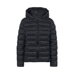 Tchibo - Bedruckte Steppjacke mit Kapuze - Damen - Gr. 44 - schwarz/print