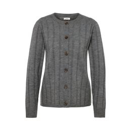 Tchibo - Gerippte Strickjacke - Damen - Gr. XL - grau