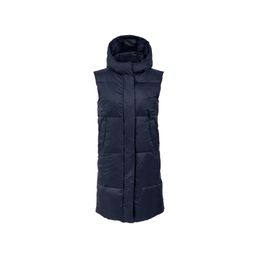 Tchibo - Lange Steppweste mit Kapuze - Damen - Gr. 44 - dunkelblau