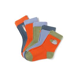Tchibo - 5 Paar Kinder-Socken - Baby - Gr. 23-26 - dunkelblau/jacquard