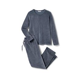 Tchibo - Nicki-Pyjama - Damen - Gr. XL - blau