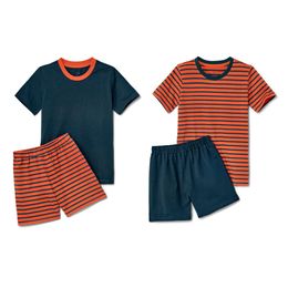 Tchibo - 2 Kleinkinder-Pyjamas - Gr. 134/140 - dunkelblau/gestreift