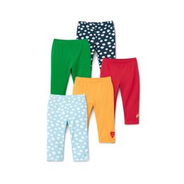 Tchibo - 5 Leggings aus Bio-Baumwolle - M&auml;dchen - Gr. 110/116 - dunkelblau/print