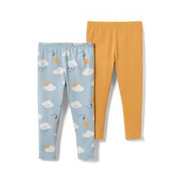 Tchibo - 2 Kleinkinder-Leggings - Kinder - Gr. 122/128 - hellblau