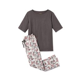 Tchibo - Pyjama - Damen - Gr. XXL - wei&szlig;/print