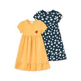 Tchibo - 2 Jerseykleider aus Bio-Baumwolle - Baby - Gr. 50/56 - dunkelblau/print