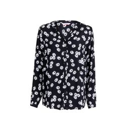 Tchibo - Bluse im Margeriten-Dessin - Damen - Gr. 48 - schwarz/gebl&uuml;mt