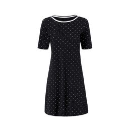 Tchibo - Jerseykleid im Punkte-Dessin - Damen - Gr. L - schwarz/gepunktet