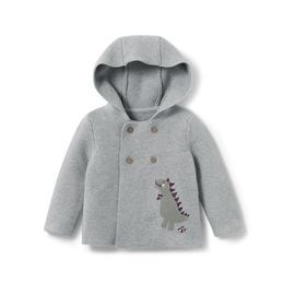 Tchibo - Baby-Strickjacke mit Applikation - Baby - Gr. 50/56 - grau