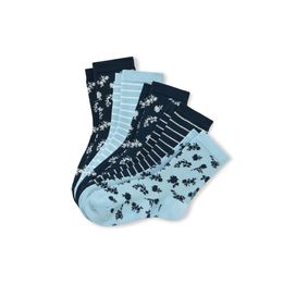 Tchibo - 5 Paar Kinder-Socken - Kinder - Gr. 39-42 - dunkelblau/gebl&uuml;mt
