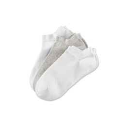 Tchibo - 3 Paar Sneakersocken - Gr. 35-38 - wei&szlig;
