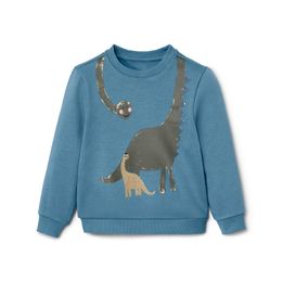 Tchibo - Kinder-Sweater mit Dino-Applikation - Kinder - Gr. 110/116 - blau