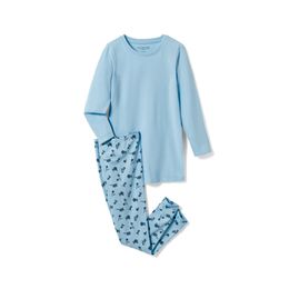 Tchibo - Kinder Pyjama - M&auml;dchen - Gr. 170/176 - dunkelblau/print