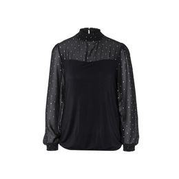 Tchibo - Blusenshirt im Materialmix - Damen - Gr. 36 - silber/print